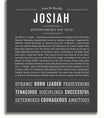 Josiah Personalized Name Meaning Art Prints – Name Stories