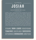 Josiah Personalized Name Meaning Art Prints – Name Stories