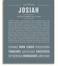 Josiah Personalized Name Meaning Art Prints – Name Stories