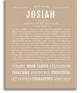 Josiah Personalized Name Meaning Art Prints – Name Stories