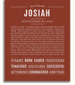 Josiah Personalized Name Meaning Art Prints – Name Stories