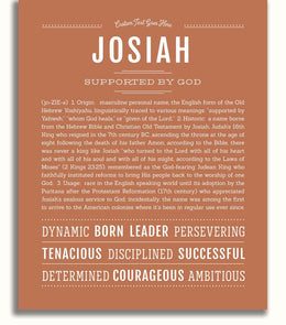 Josiah Personalized Name Meaning Art Prints – Name Stories