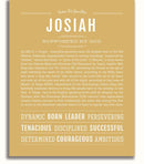Josiah | Name Art Print – Name Stories
