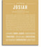 Josiah | Name Art Print – Name Stories