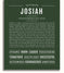 Josiah Personalized Name Meaning Art Prints – Name Stories