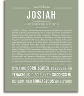 Josiah Personalized Name Meaning Art Prints – Name Stories