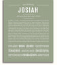 Josiah Personalized Name Meaning Art Prints – Name Stories