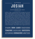 Josiah Personalized Name Meaning Art Prints – Name Stories