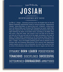 Josiah | Name Art Print – Name Stories