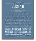 Josiah Personalized Name Meaning Art Prints – Name Stories