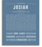 Josiah Personalized Name Meaning Art Prints – Name Stories