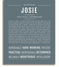 Josie | Name Art Print – Name Stories