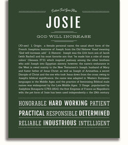 Josie | Name Art Print – Name Stories