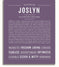 Joslyn | Name Art Print – Name Stories