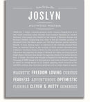 Joslyn | Name Art Print – Name Stories