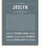 Joslyn | Name Art Print – Name Stories