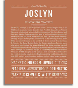 Joslyn | Name Art Print – Name Stories