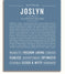 Joslyn Personalized Name Meaning Art Prints – Name Stories