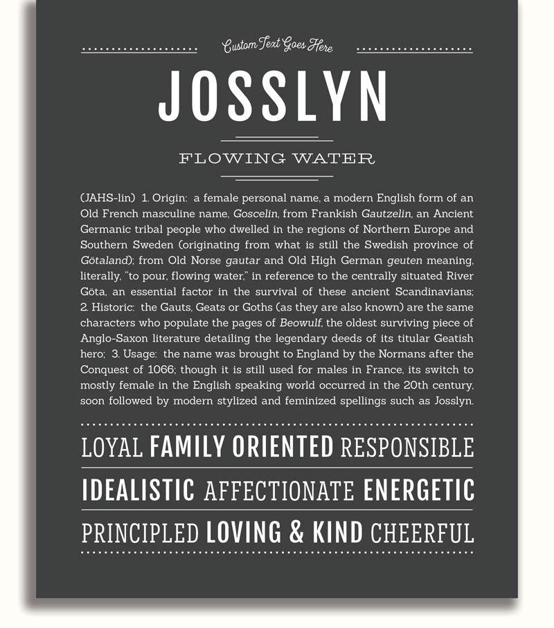 Josslyn | Name Art Print – Name Stories