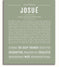 Josue Personalized Name Meaning Art Prints – Name Stories