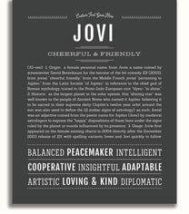 Jovi | Name Art Print – Name Stories