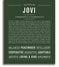Jovi | Name Art Print – Name Stories