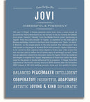 Jovi | Name Art Print – Name Stories