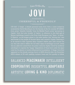 Jovi | Name Art Print – Name Stories