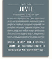 Jovie | Name Art Print – Name Stories