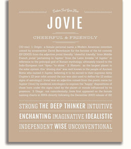 Jovie | Name Art Print – Name Stories