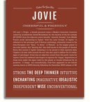 Jovie | Name Art Print – Name Stories