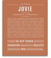 Jovie | Name Art Print – Name Stories