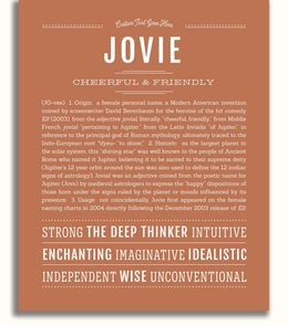 Jovie | Name Art Print – Name Stories
