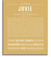 Jovie | Name Art Print – Name Stories