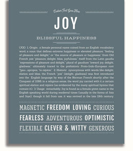 Joy | Name Art Print – Name Stories