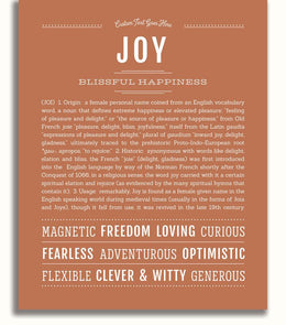 Joy | Name Art Print – Name Stories