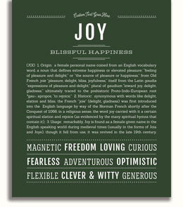 Joy | Name Art Print – Name Stories