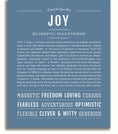 Joy Personalized Name Meaning Art Prints – Name Stories