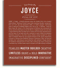 Joyce Personalized Name Meaning Art Prints – Name Stories