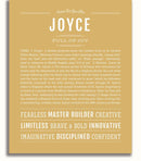 Joyce Personalized Name Meaning Art Prints – Name Stories