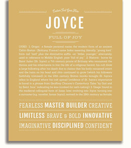 Joyce | Name Art Print – Name Stories