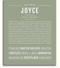 Joyce | Name Art Print – Name Stories