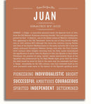 Juan | Name Art Print – Name Stories