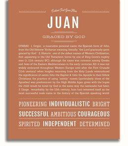 Juan | Name Art Print – Name Stories