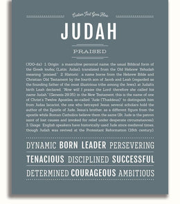 Judah | Name Art Print – Name Stories