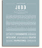 Judd Personalized Name Meaning Art Prints – Name Stories