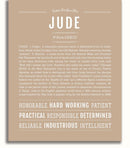 Jude Personalized Name Meaning Art Prints – Name Stories