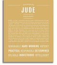 Jude Personalized Name Meaning Art Prints – Name Stories
