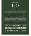 Jude Personalized Name Meaning Art Prints – Name Stories