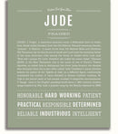 Jude Personalized Name Meaning Art Prints – Name Stories